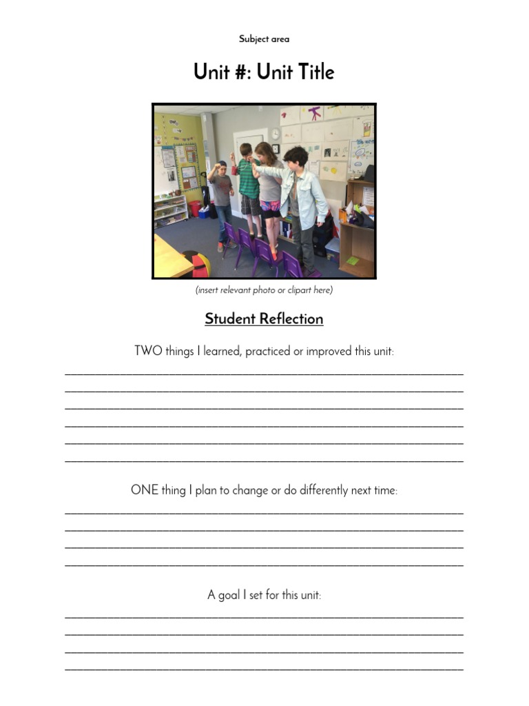 Student Reflection Unit Assessment | PDF | Career & Growth