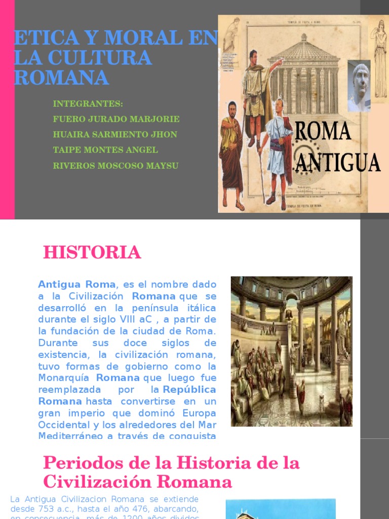 Etica y Moral en La Cultura Romana | PDF | Roma antigua | imperio Romano