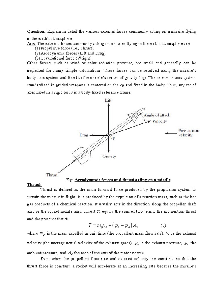 Missile Forces | Thrust | Flight