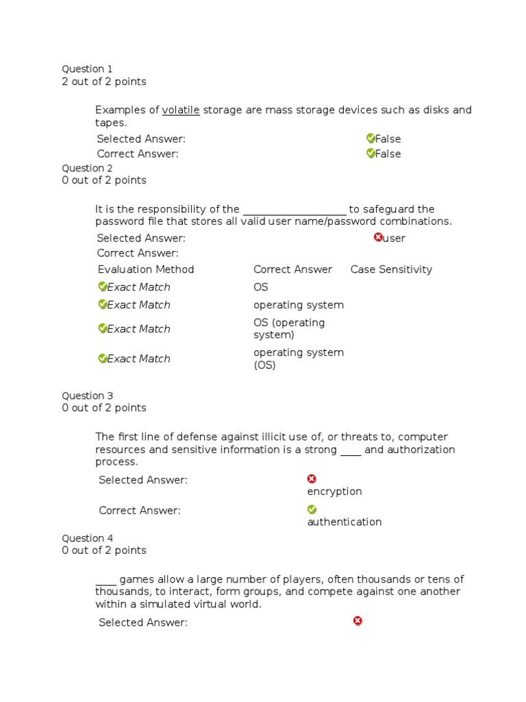 Cs105 Intro To Computer Science Test Bank Pdf Parallel Computing Operating System