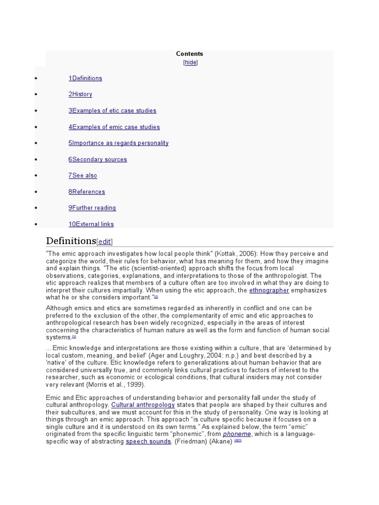 Examples of Emic Case Studies | PDF | Philosophical Movements | Museology