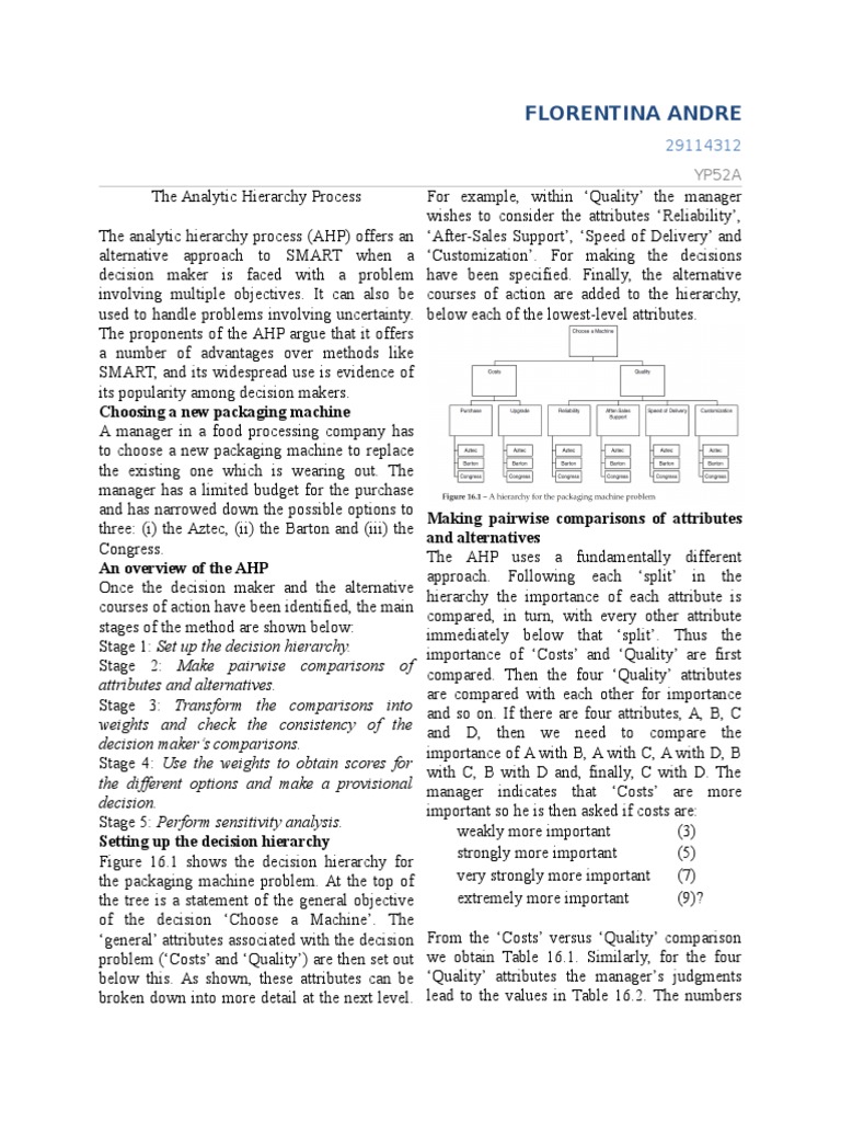 The Analytic Hierarchy Process | PDF | Applied Mathematics | Analysis
