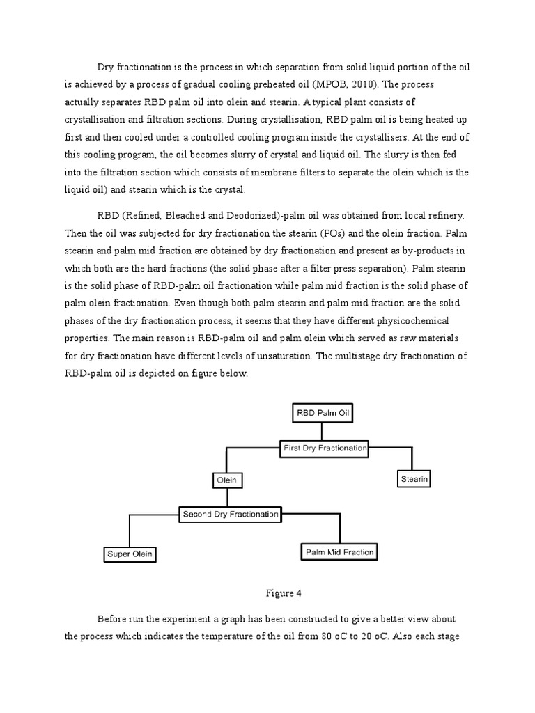 RBD Palm Oil Dry Fractionation Process | PDF | Filtration | Crystallization