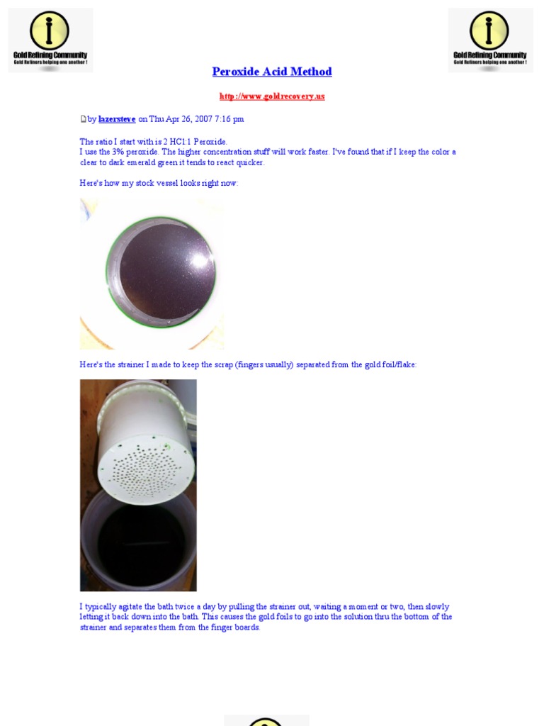 Peroxide Acid Method | PDF