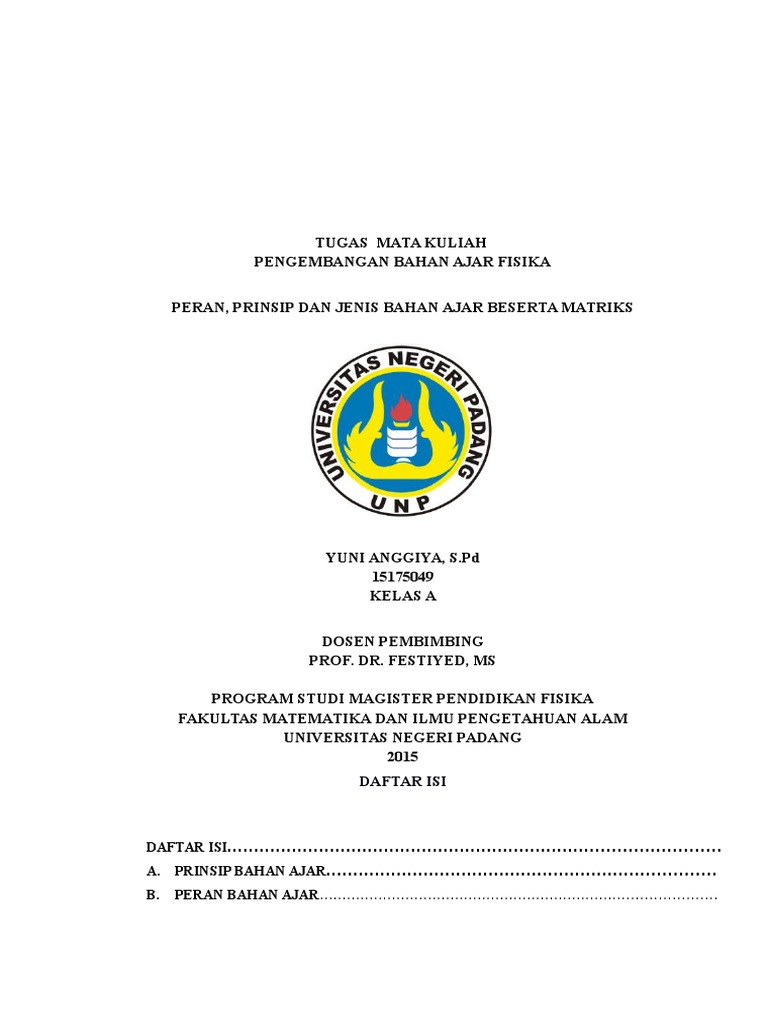 Peran Dan Jenis Bahan Ajar | PDF | Karier & Perkembangan | Kesehatan ...