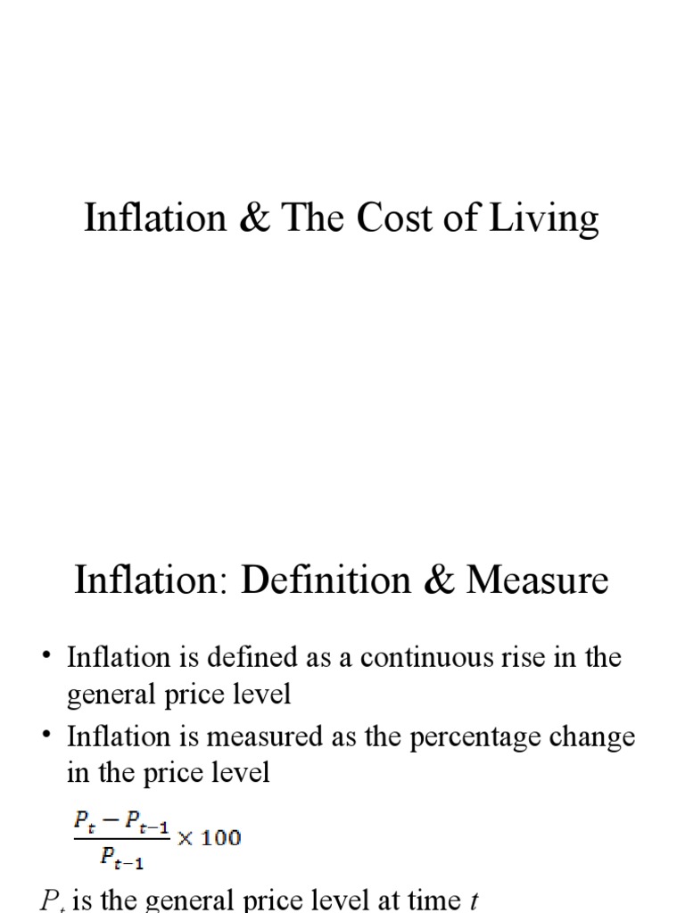 Inflation The Cost Of Living Pdf Consumer Price Index Inflation