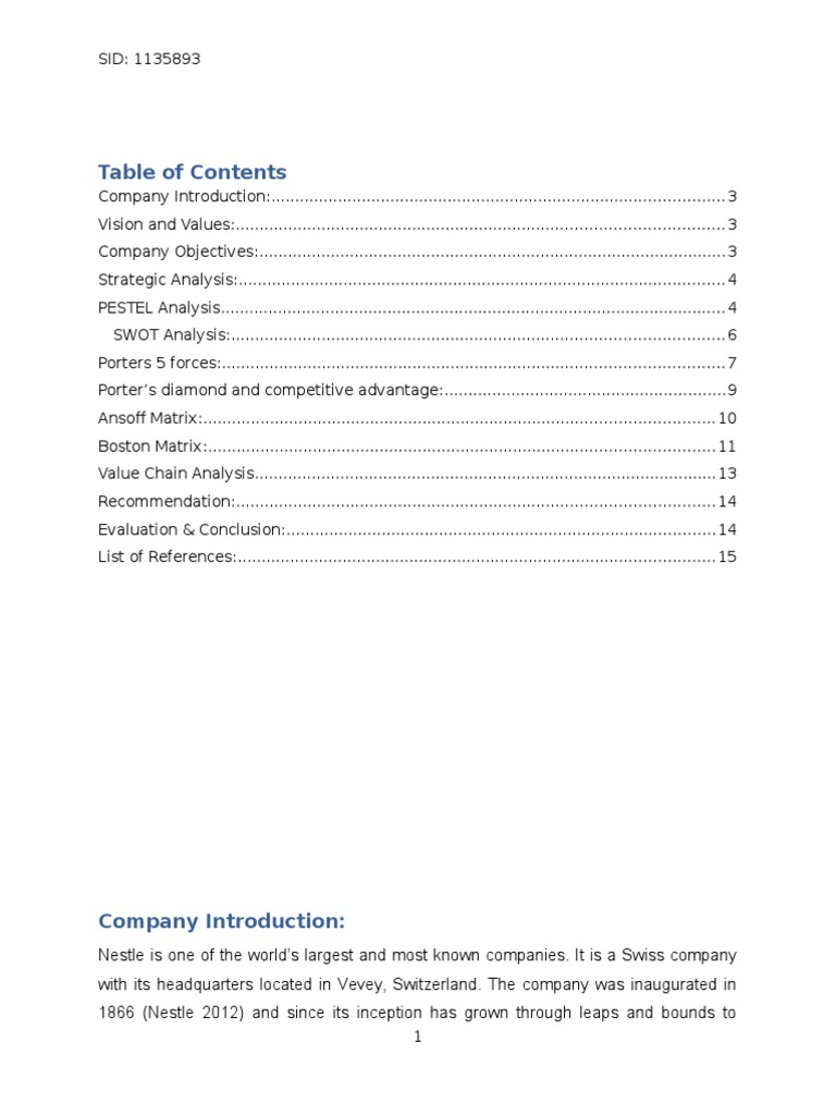 Nestle International Business Strategy | PDF | Nestlé | Strategic ...