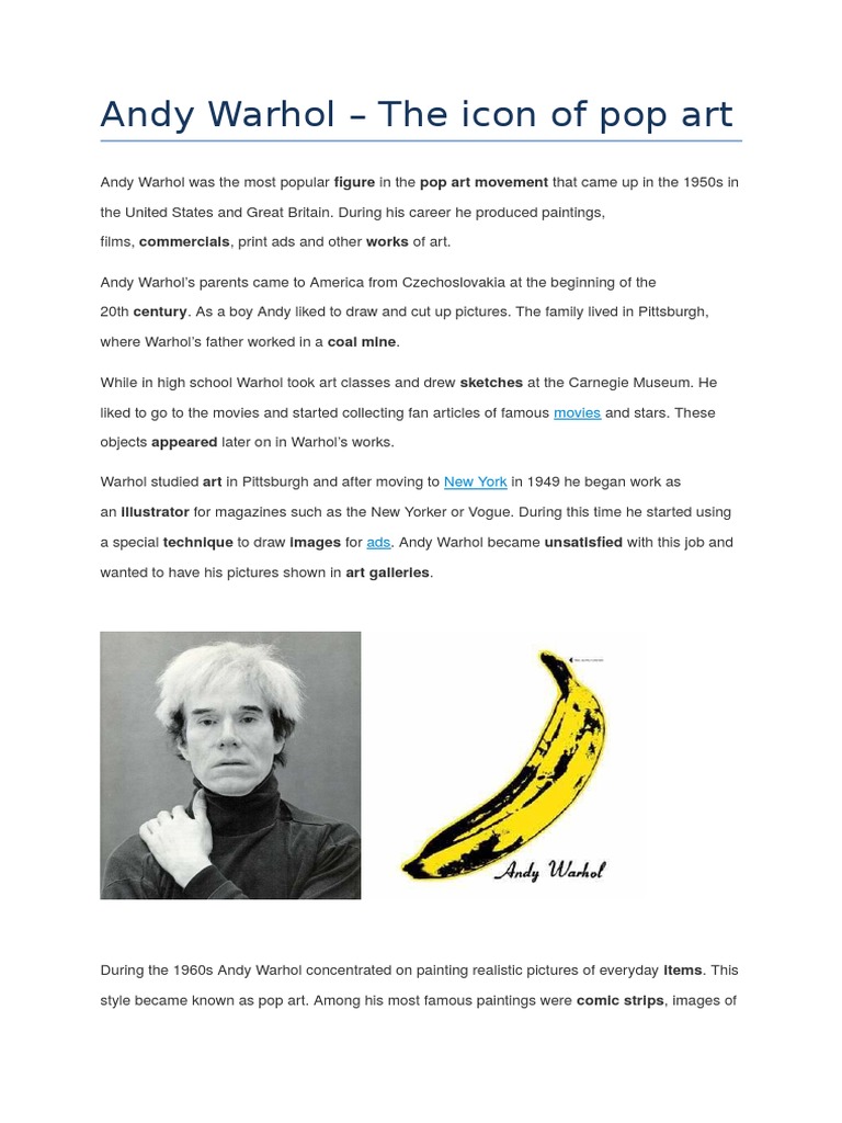 Andy Warhol | PDF | Andy Warhol | Art Media