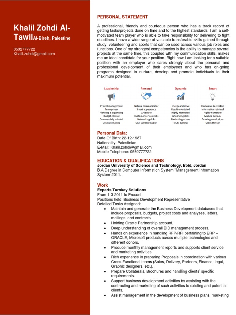 CV - Khalil | PDF | Business Development | Marketing
