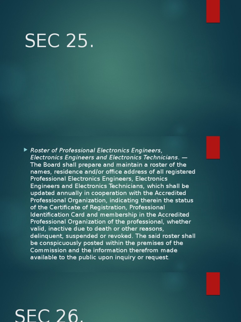 RA 9292 Section 25-27 | PDF | License | Travel Visa