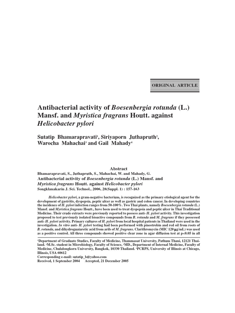 20 Antibacterial Activity | PDF | Peptic Ulcer | Indigestion