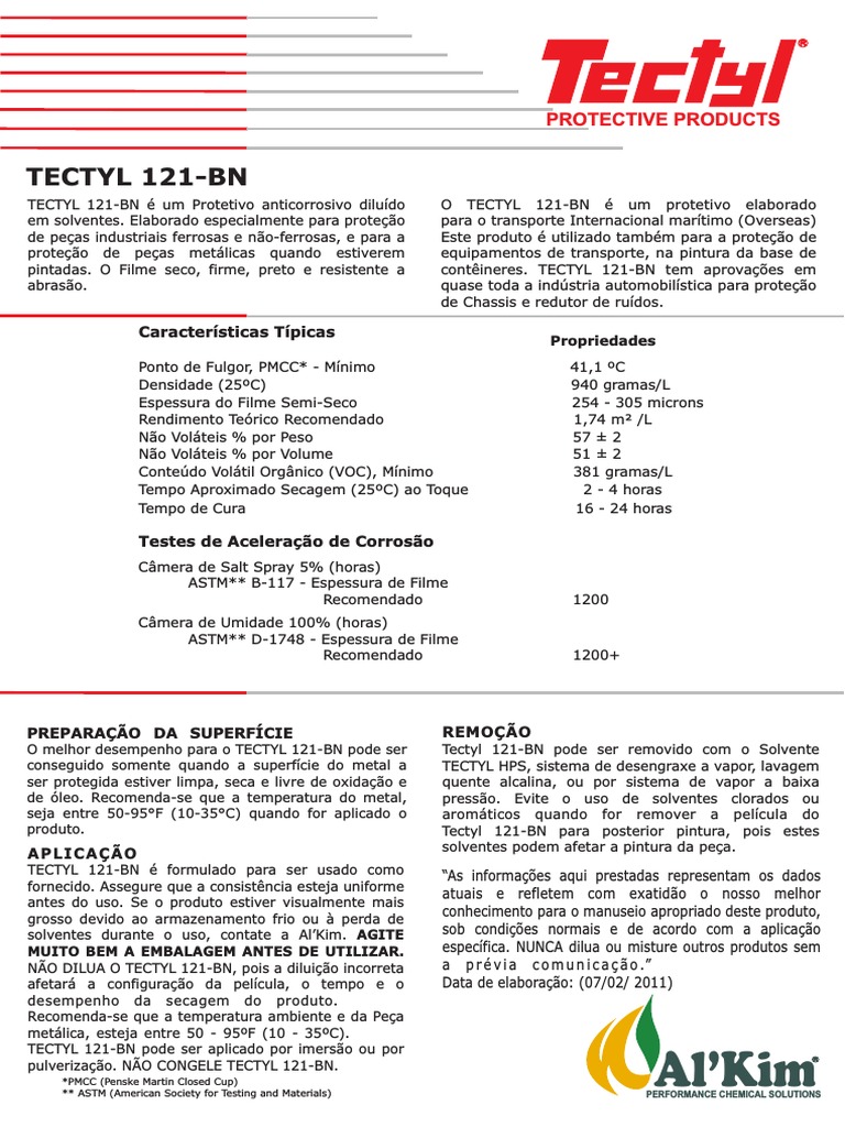 TECTYL 121-BN: Uma Solução Química de Proteção Anticorrosiva à Base de ...