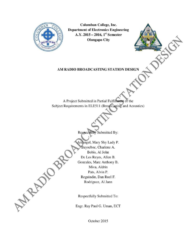 Am Radio Broadcasting Station Design | PDF