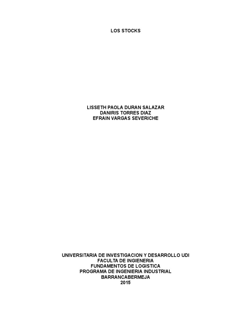Mapa Conceptual de Los Stocks | PDF | Inventario | Science