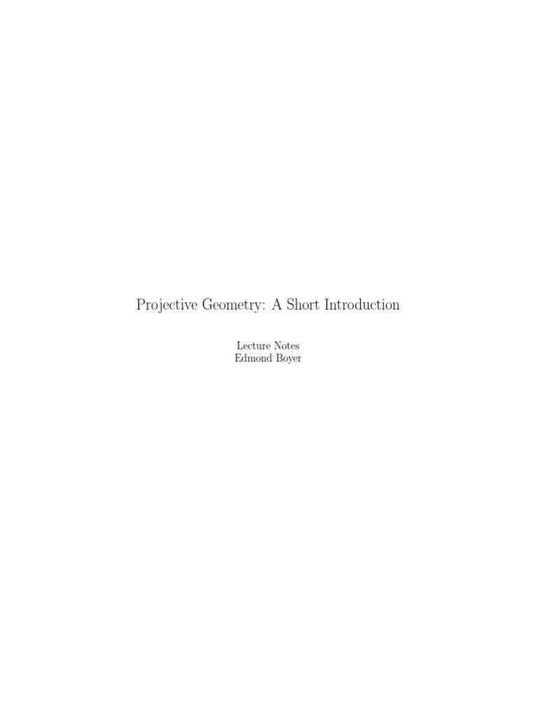 Projective Geometry | PDF | Projective Geometry | Geometry