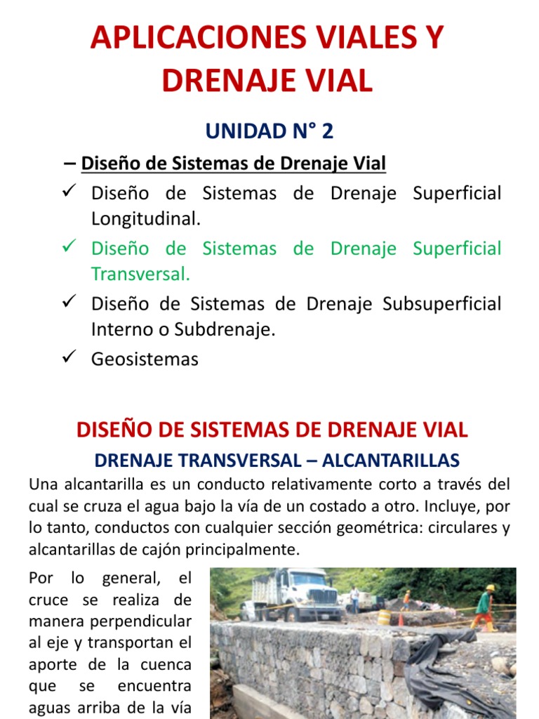 6B Diseno de Sistemas de Drenaje Transversal | PDF | Descarga ...