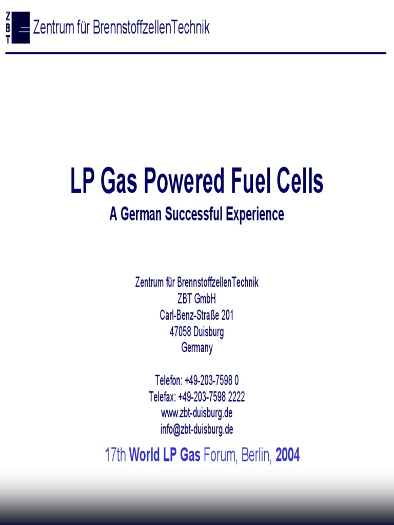 LPG Fuelcells | PDF | Fuel Cell | Liquefied Petroleum Gas