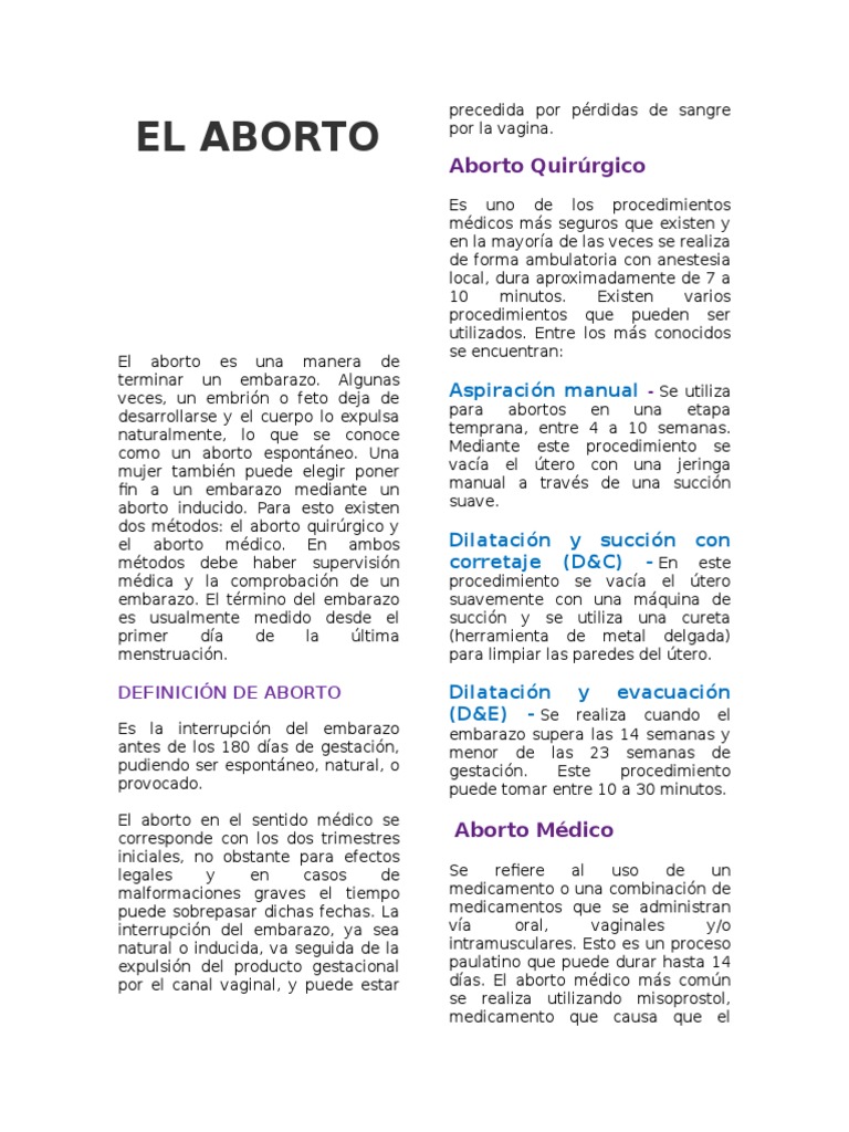 El Aborto | PDF | Aborto | El embarazo
