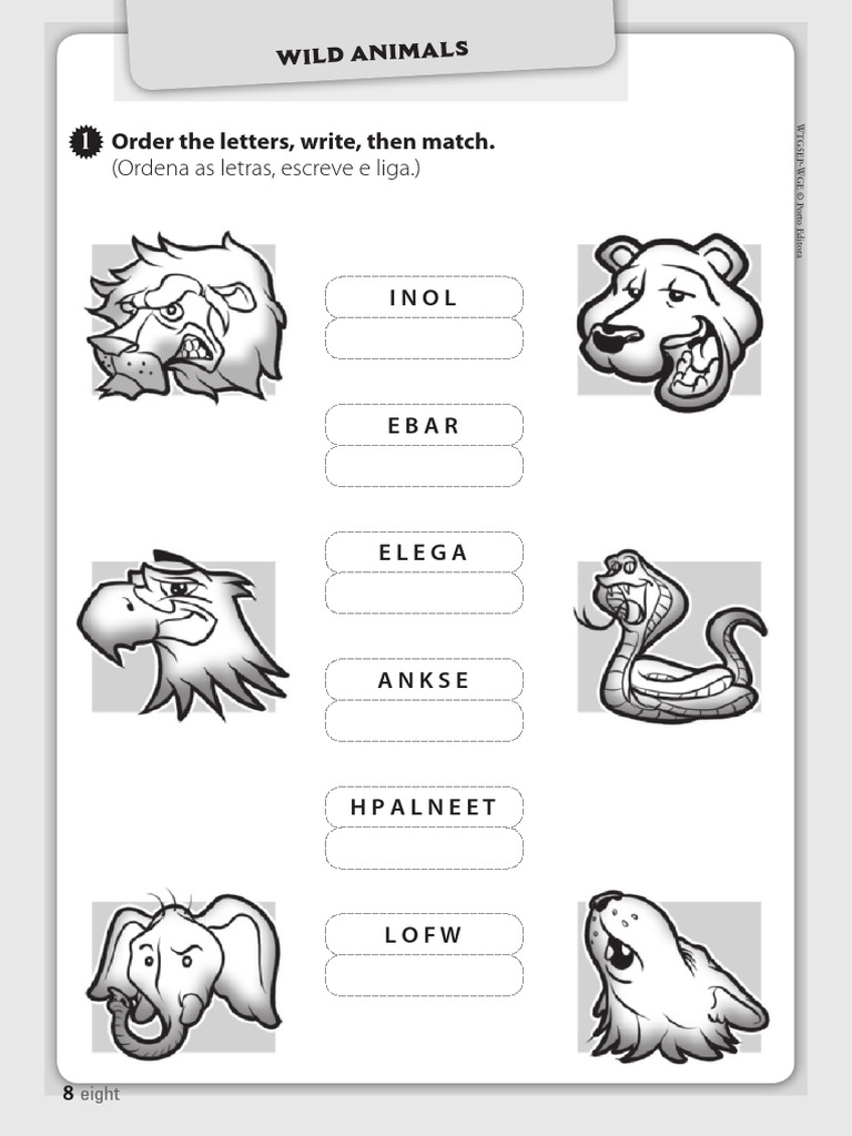 Wild Animals Letter Activity | PDF