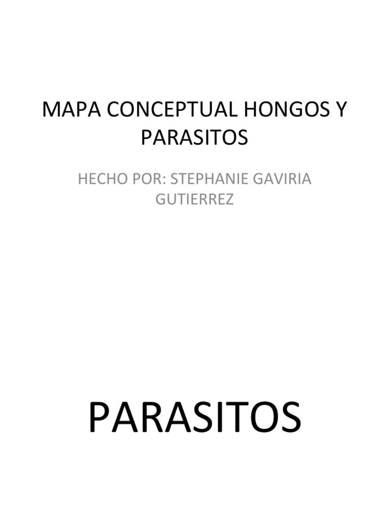 Mapa Hongos y Parásitos | PDF | Animales y humanos | Medicina