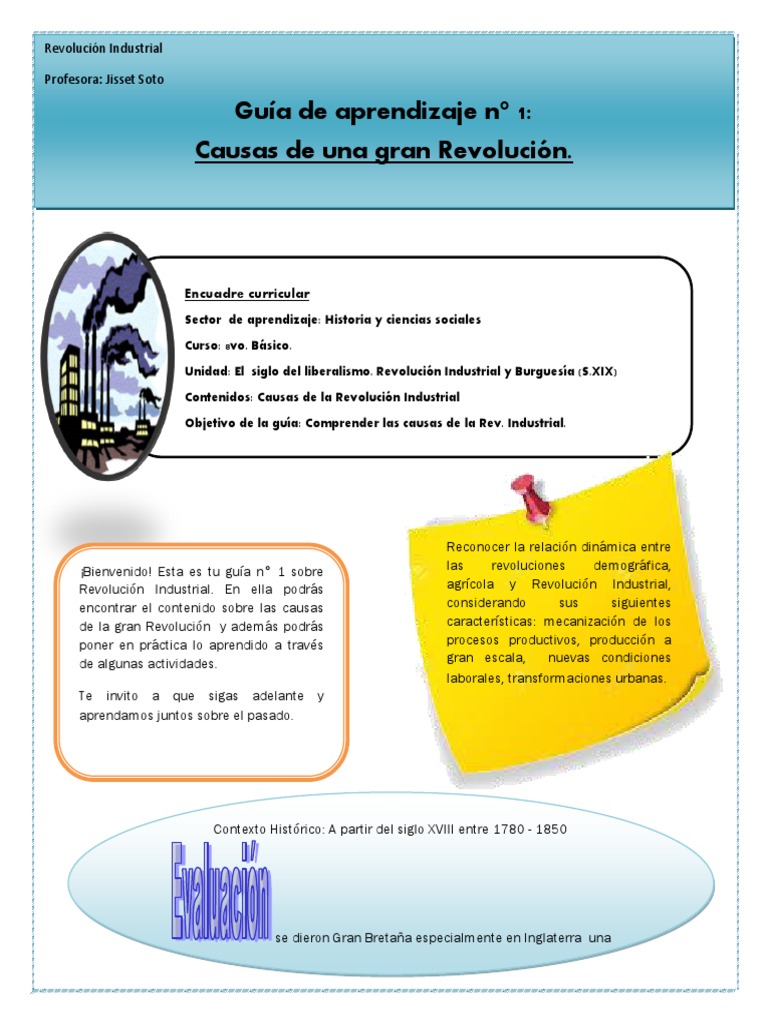 Guia 1 Revolucion Industrial | PDF | Revolución industrial | Industrias