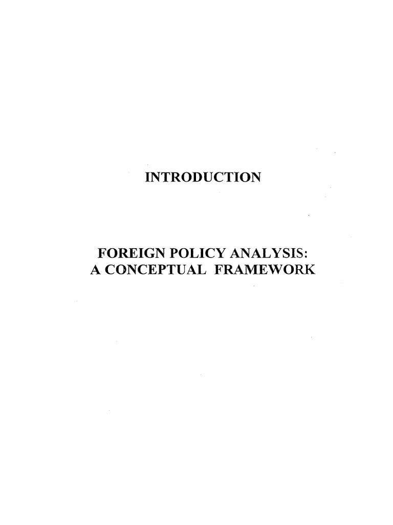 Introduction Foreign Policy Analysis | PDF | International Relations | Decision Making
