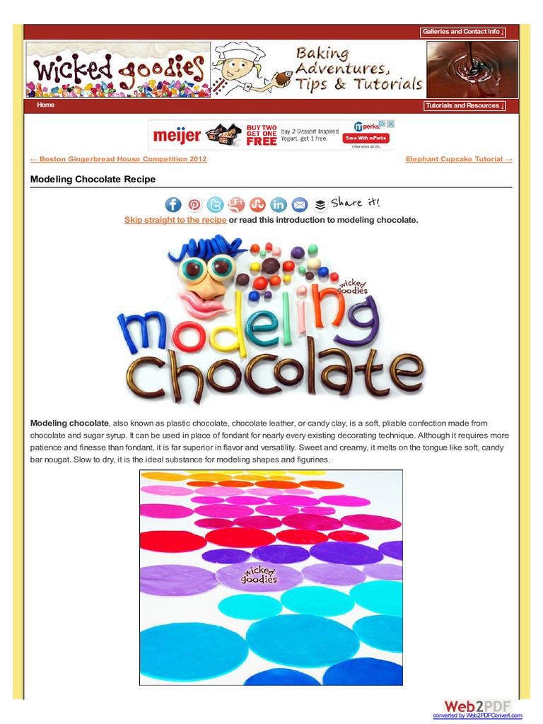 How To Make Modelling Chocolate | PDF | Types Of Chocolate | Chocolate