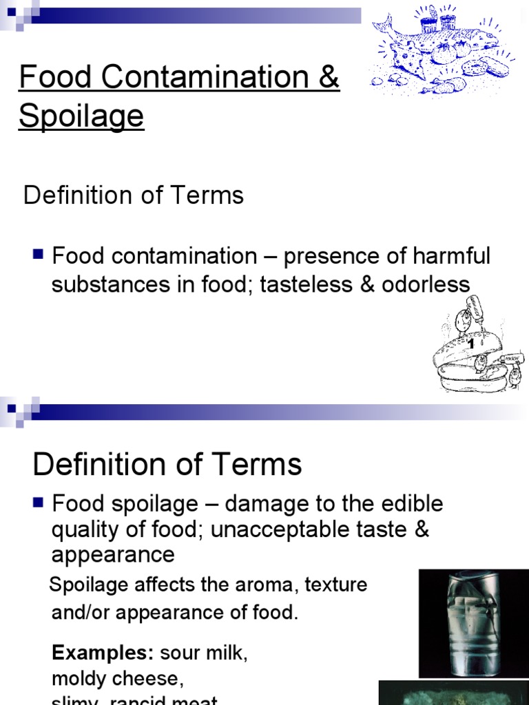 Food Contamination & Spoilage: Definition of Terms | PDF | Food ...