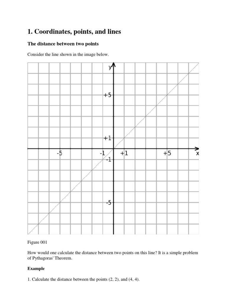 Coordinat Lines, and Point | PDF | Line (Geometry) | Triangle