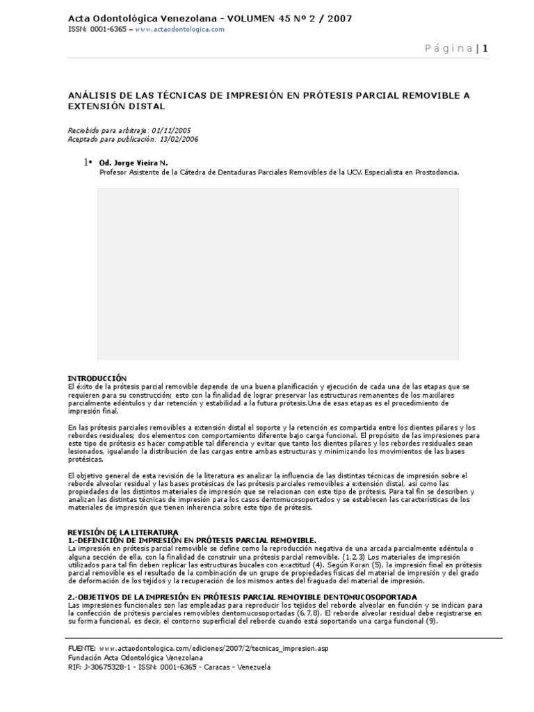 Tecnicas - Impresion Extensiòn Distal PPR | PDF | Dentadura postiza ...