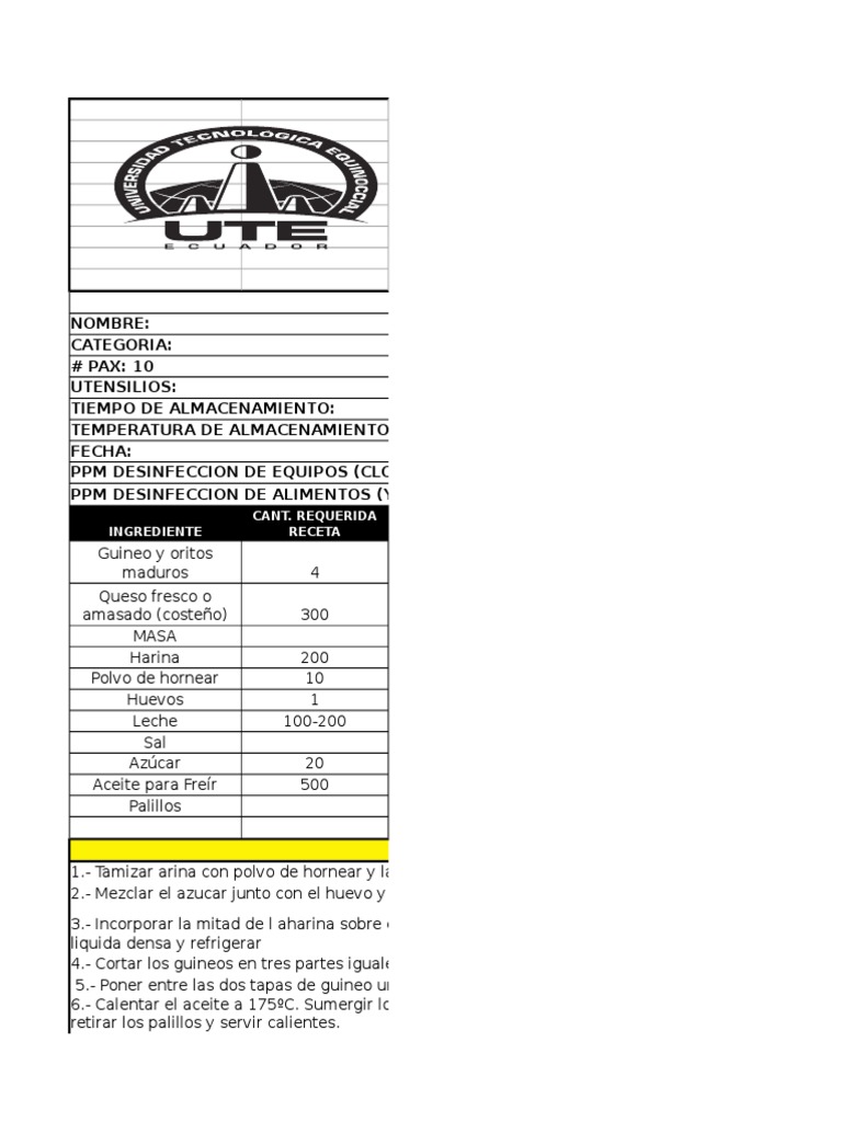 Receta de Emborrajados Ecuatorianos | PDF | sal | Queso