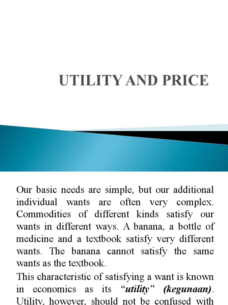 Utility and Price Materi | PDF | Prices | Utility