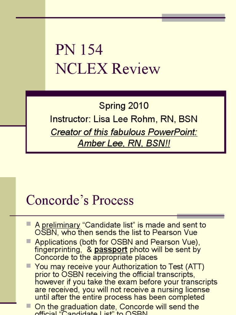 NCLEX Application and Testing Guide | PDF | National Council Licensure ...