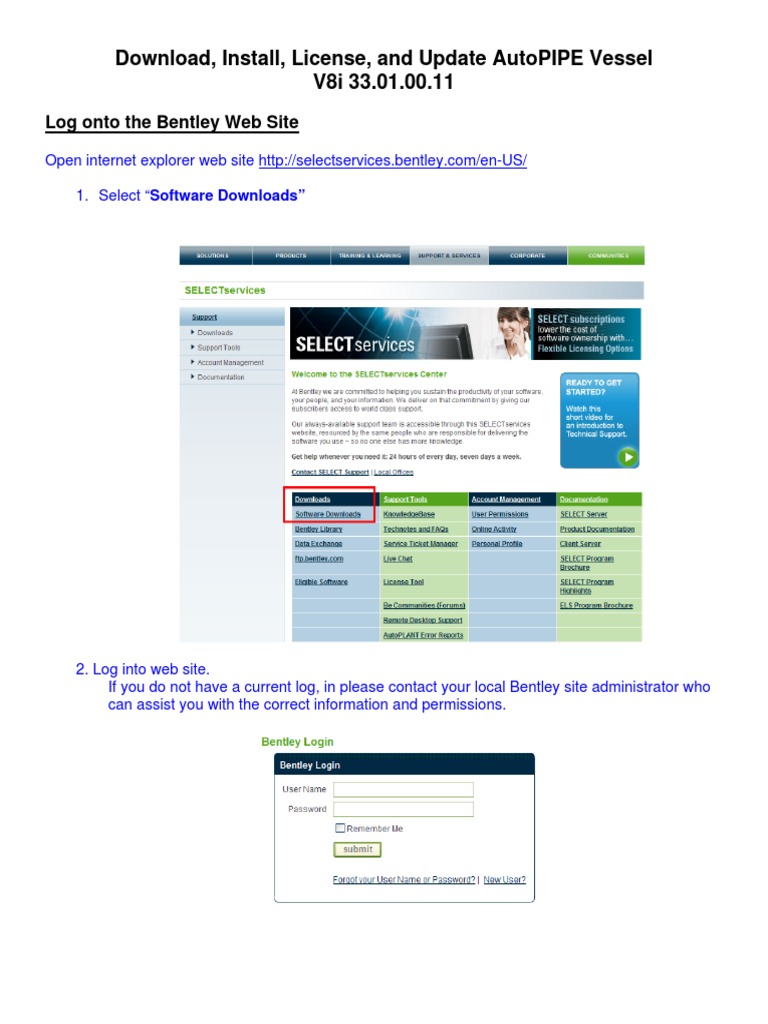 Install - Update AutoPIPE Vessel-33.01.00.11 | PDF | Installation (Computer Programs) | Internet ...