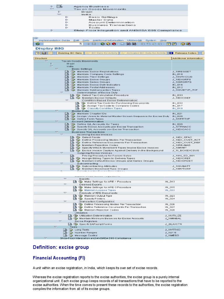 Cin Config Documentation | PDF | Excise | Taxation
