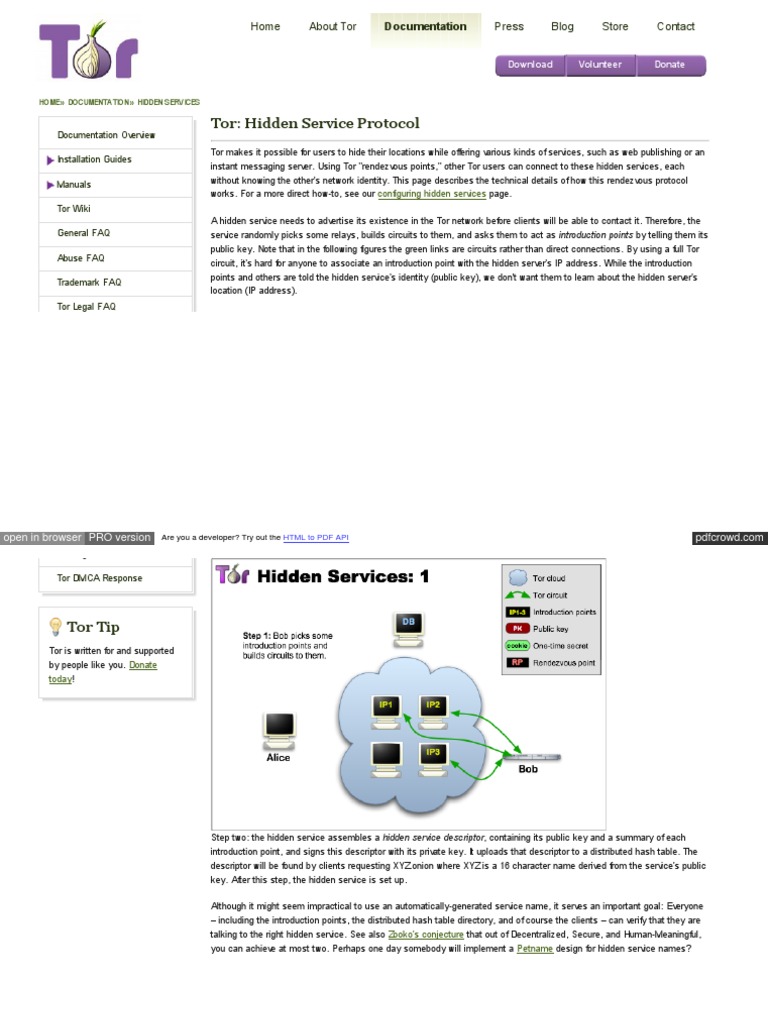 Tor: Hidden Service Protocol - A Technical Description of How Tor's ...