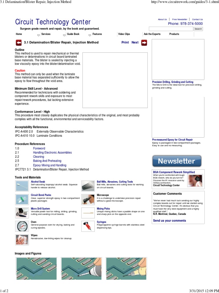 Delamination Repair Procedure | PDF | Printed Circuit Board | Epoxy