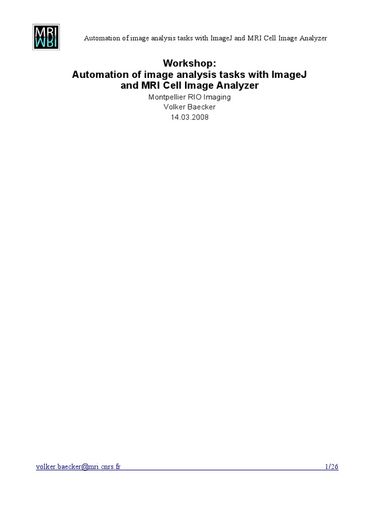 Imagej Tutorial | Download Free PDF | Computer File | Macro (Computer Science)