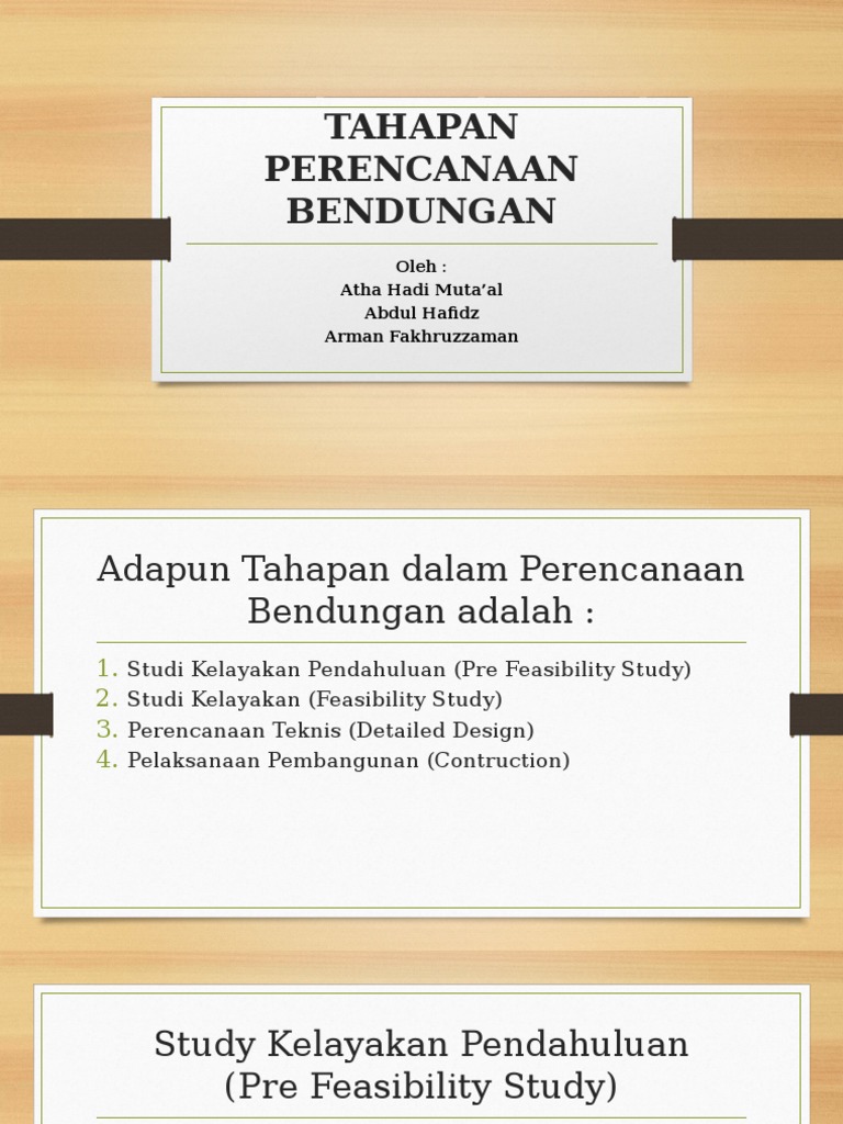 Tahapan Perencanaan Bendungan | PDF