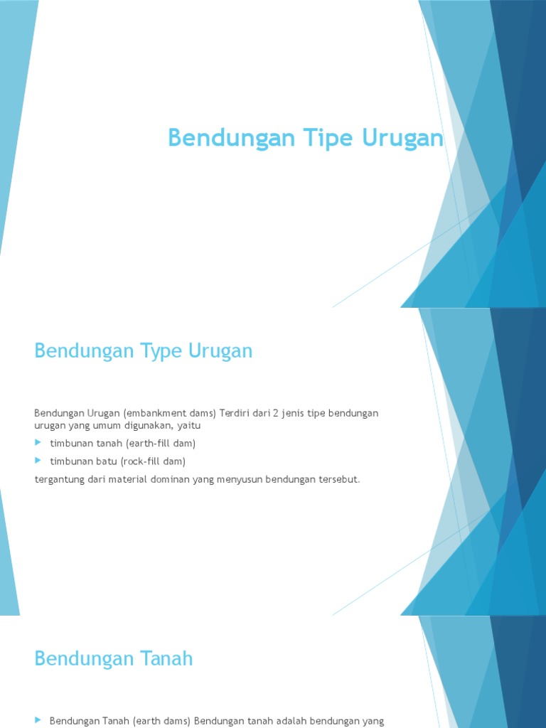 Perencanaan Teknis Bendungan Tipe Urugan | PDF