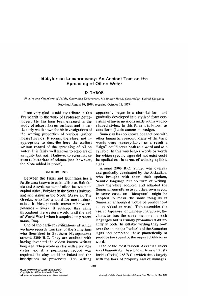 Lecanomancy | PDF | Mesopotamia | Symbols