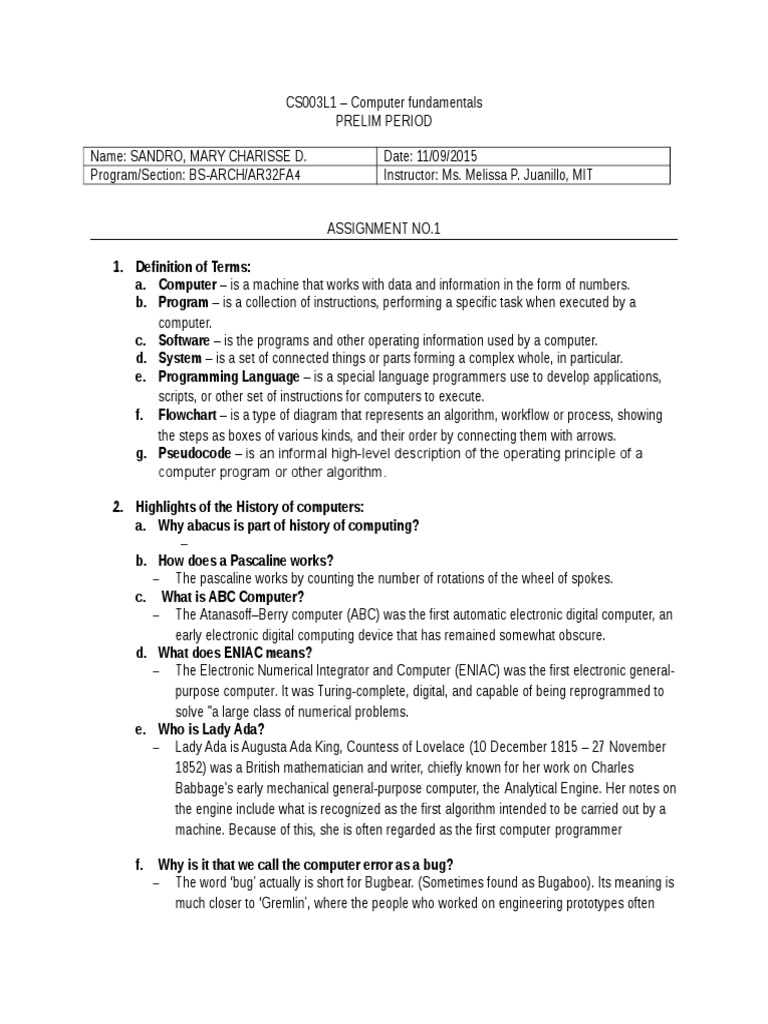 Is An Informal High-Level Description of The Operating Principle of A ...