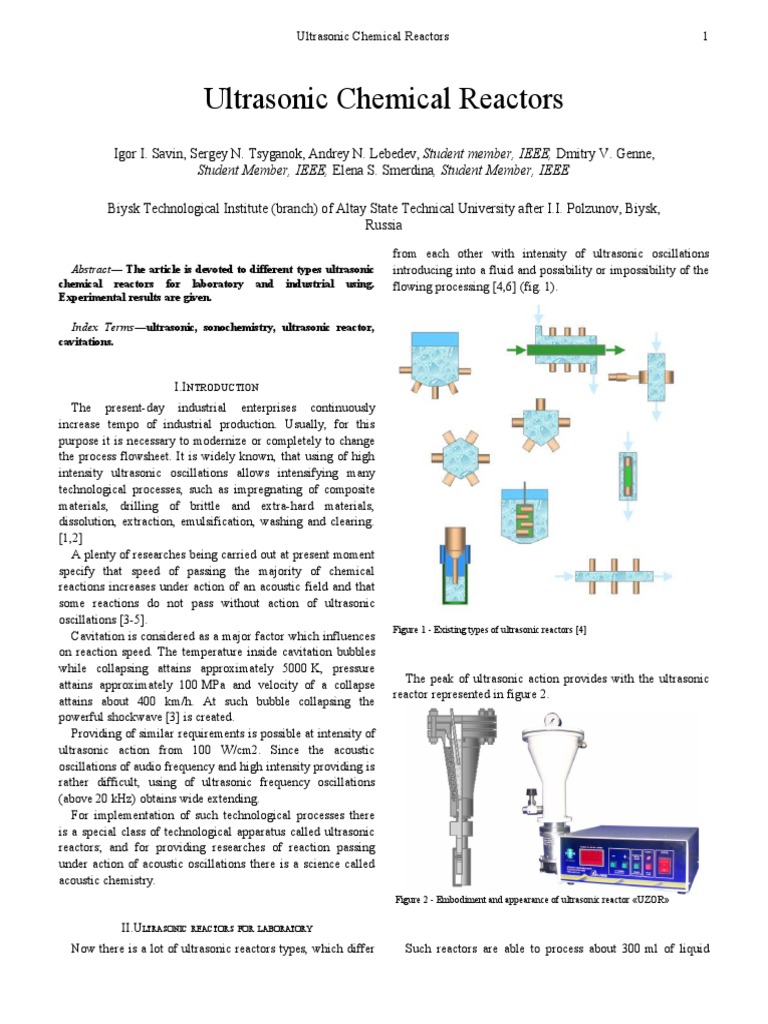 react1 | Ultrasound | Chemical Reactor