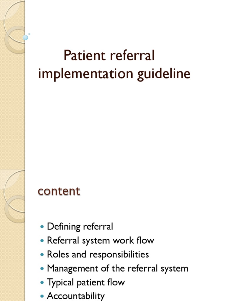 Ethiopia MSD - Patient Referral System Implementation Guideline | PDF ...