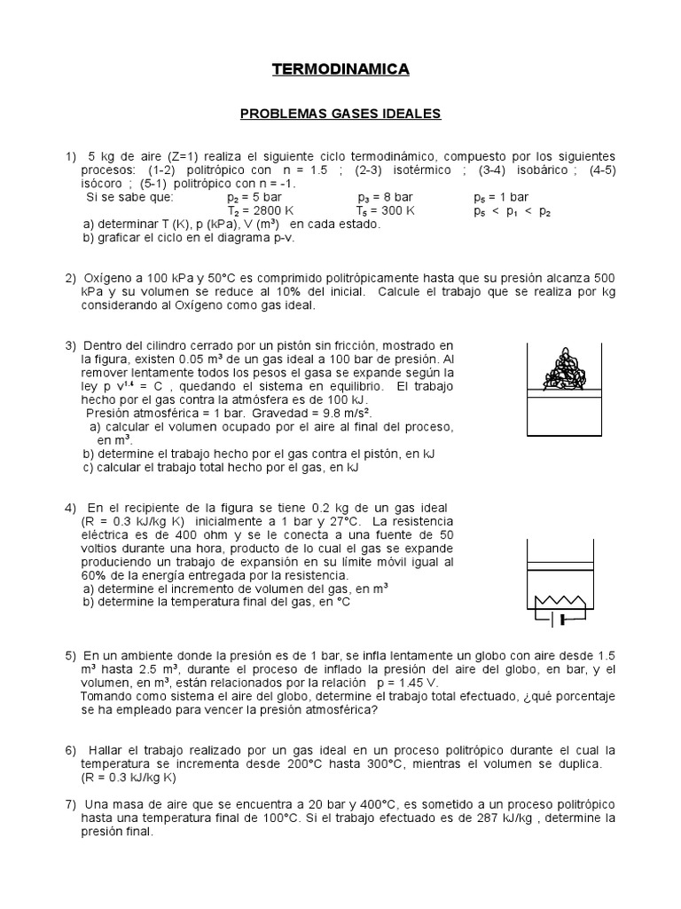 02 Prob Gas Ideal | PDF | Gases | Presión