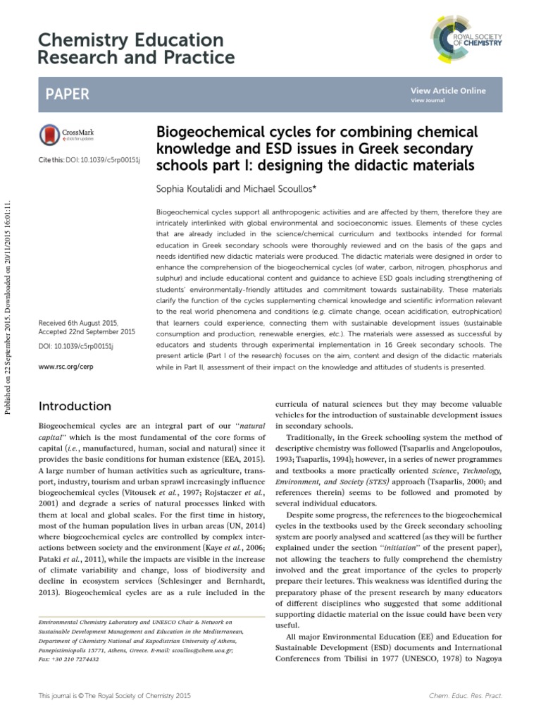 Biogeochemical Cycles For Combining Chemical PDF | PDF | Sustainability | Eutrophication