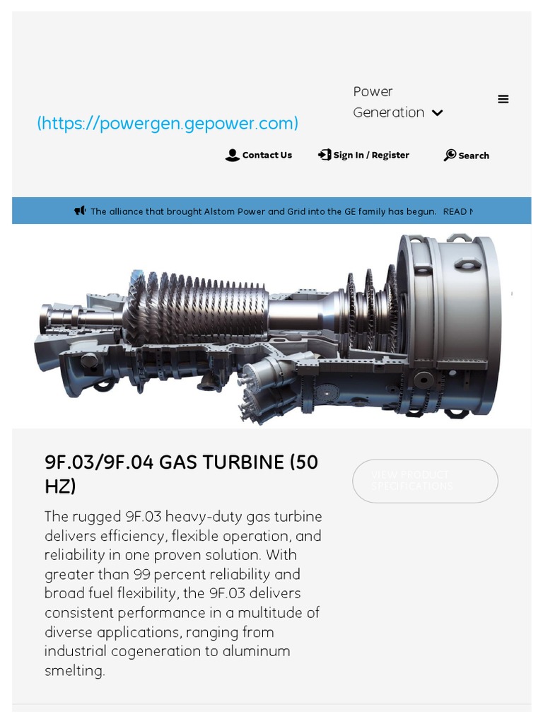 9F.03/9F.04 GAS TURBINE (50 HZ) : Power Generation | PDF | Gas Turbine ...