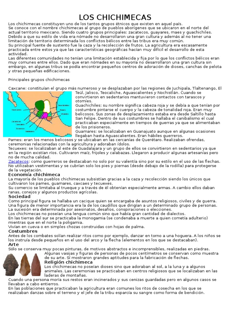 Los Chichimecas | PDF | Pueblos Indígenas de las Américas | Cultura ...