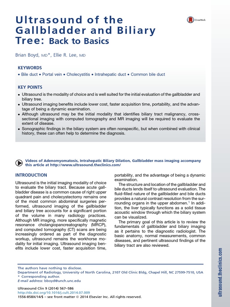 US Gall Bl. Biliary Tree | PDF | Gallbladder | Liver