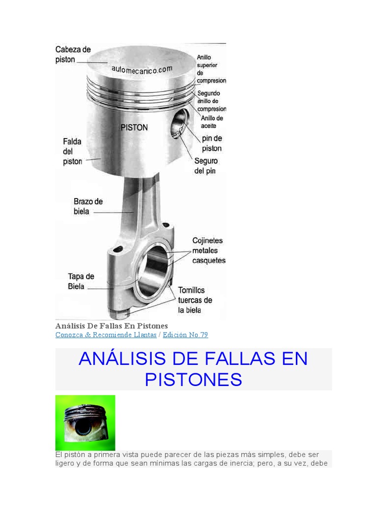 Análisis de Fallas en Pistones | PDF | Pistón | Propulsión
